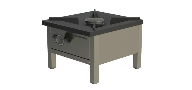 Gas stool cooker "ROSTOCK - 440 mm / 9,3 kW" (cast pot support ...